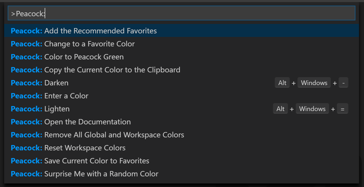 Peacock for VS Code：为你的窗口添上五彩斑斓的色彩 - 知乎