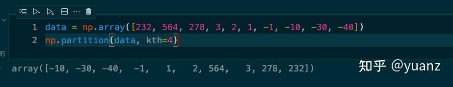 numpy的高级函数partition介绍 - 知乎