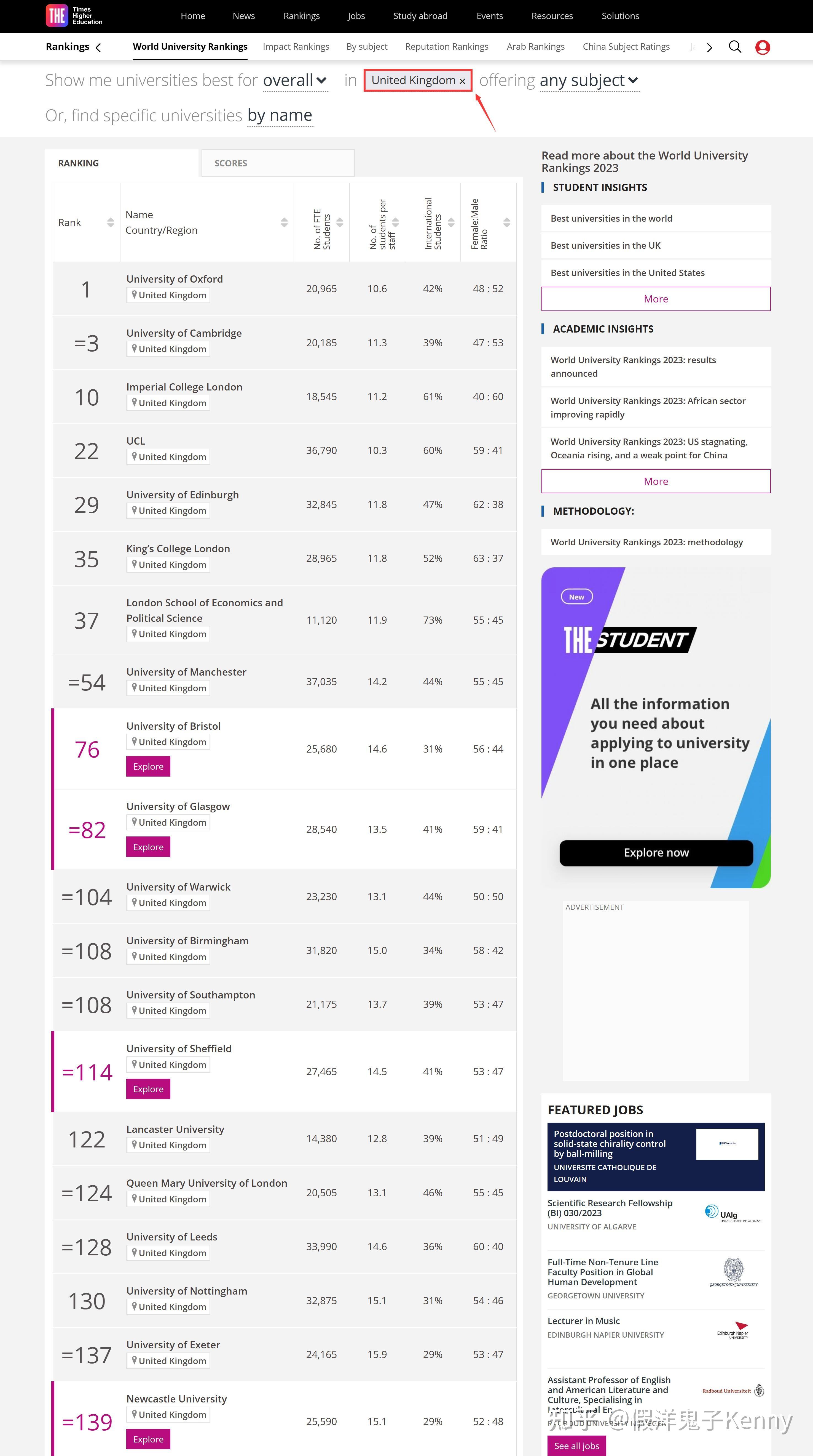 手把手教你查询世界大学排名（QS, U.S.News, THE, ARWU） - 知乎