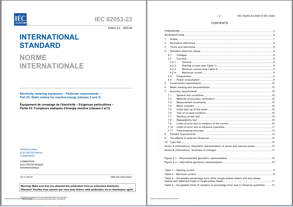 IEC 62053-23-2020.pdf（原版PDF）+Chinese（IEC中文版翻译）电能计量设备.特殊要求.第23部分:无功电能静态表（2和3级） - 知乎