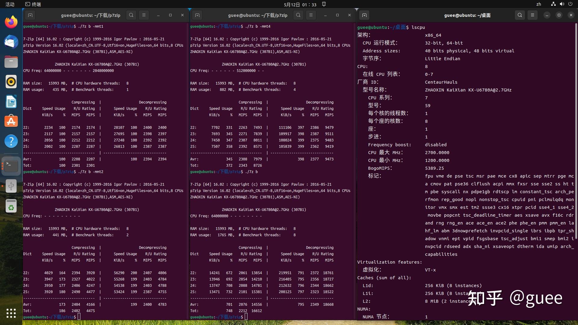兆芯KX-U6780A的单核性能略低于Intel T7500，UOS比Ubuntu更优化 - 知乎