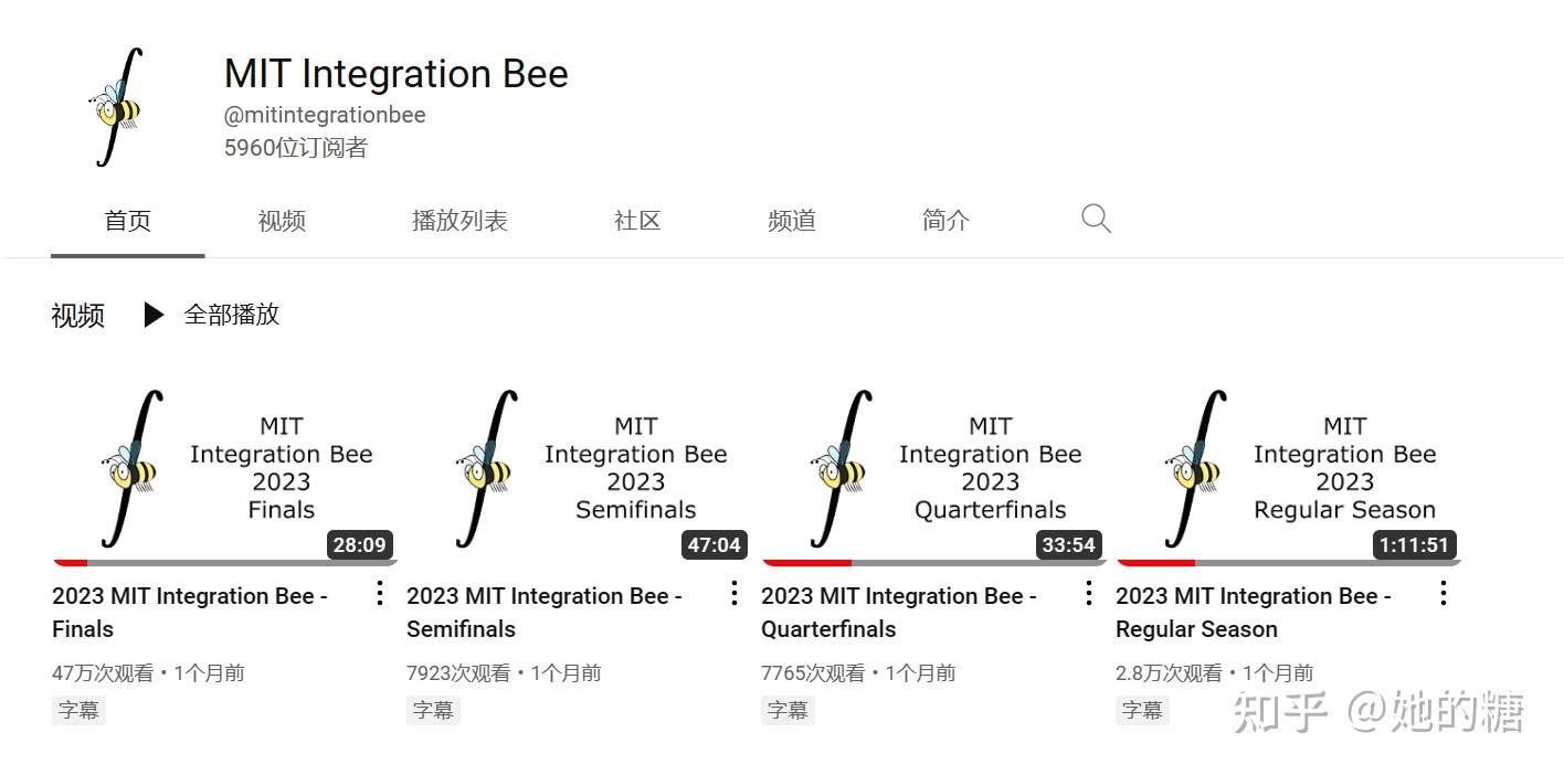 2023 MIT Integration Bee Test 2023年麻省理工积分大赛合集 - 知乎