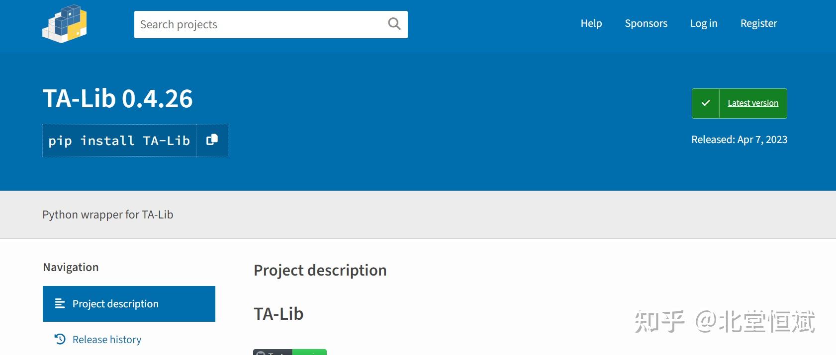 ta-lib库python怎么下载呀？ - 知乎