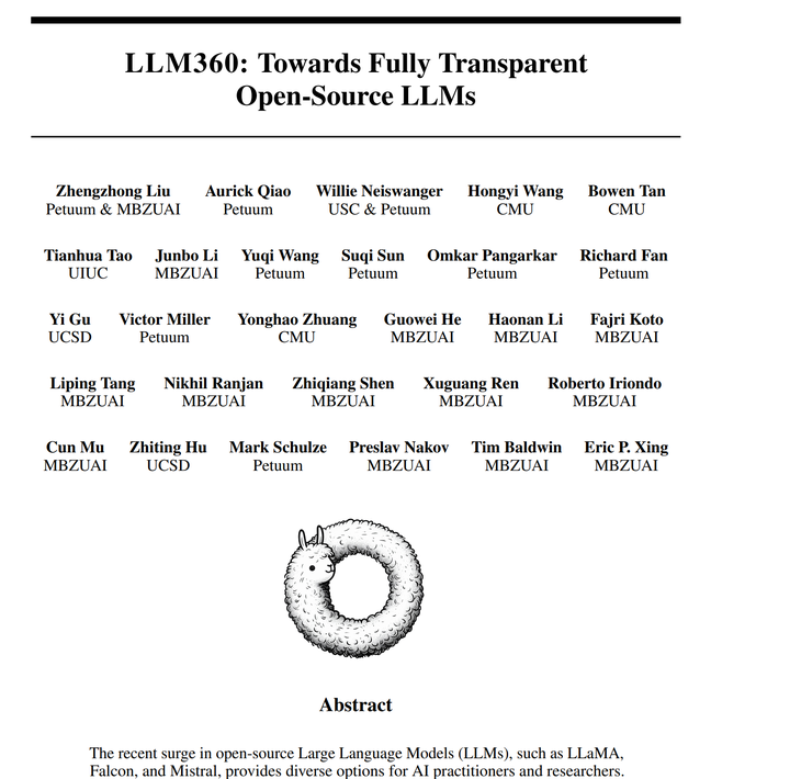 【LLM/大模型】LLM360：朝着完全透明的开源大语言模型迈进(LLM360: Towards Fully Transparent Open ...
