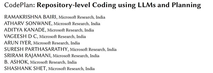 使用LLM和规划进行仓库级编码-codeplan - 知乎