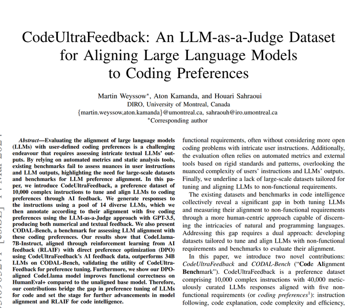【LLM-代码】CodeUltraFeedback：一个评判LLM对齐编码偏好的数据集 - 知乎