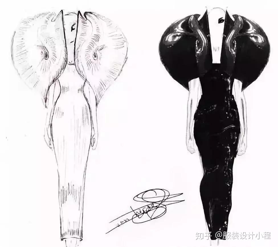 26张顶级设计师的服装手稿，想学服装设计的你，可以收藏一波~ 知乎