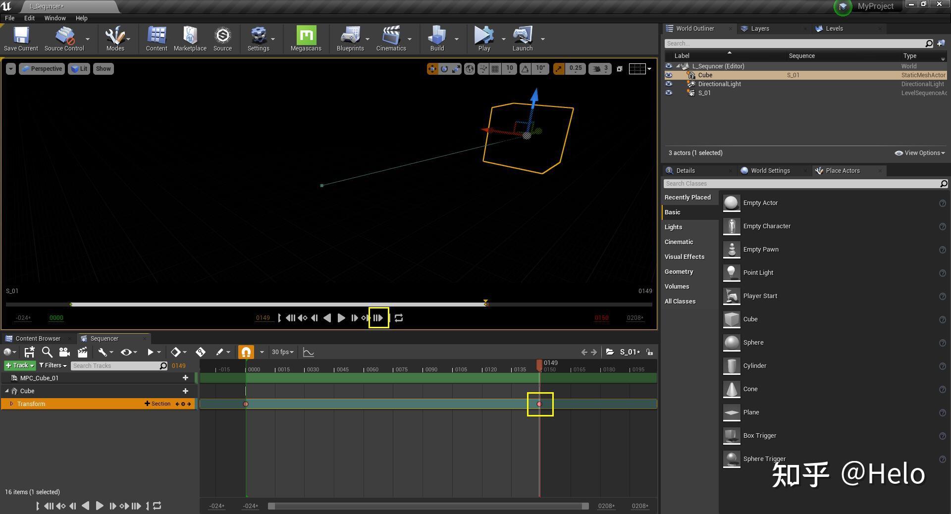 UE4中的动画编辑器 —— Sequencer in UE4 - 知乎