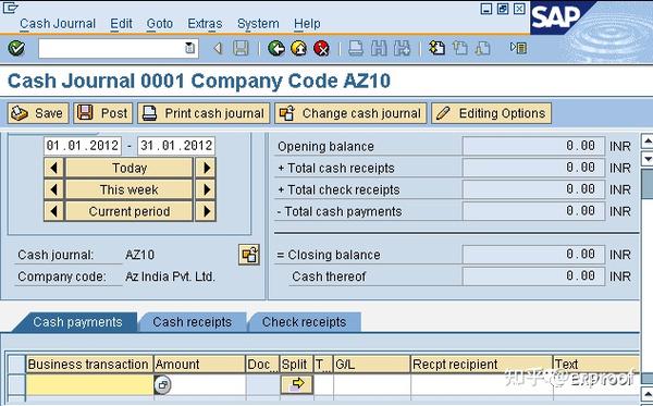 SAP FI课程 5.2 FBCJ现金日记账 - 知乎