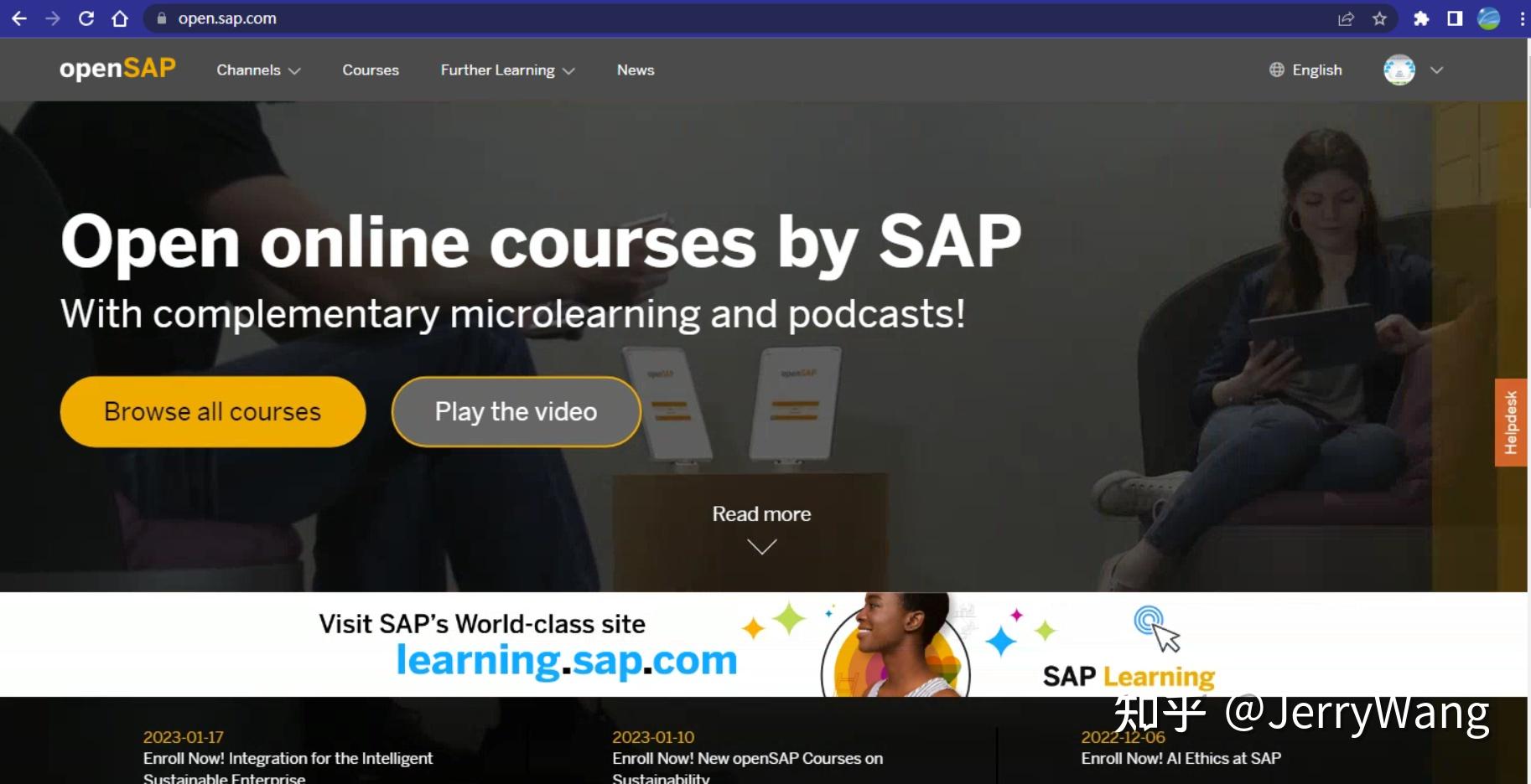 SAP 官方的在线课程网站：Open SAP - 知乎