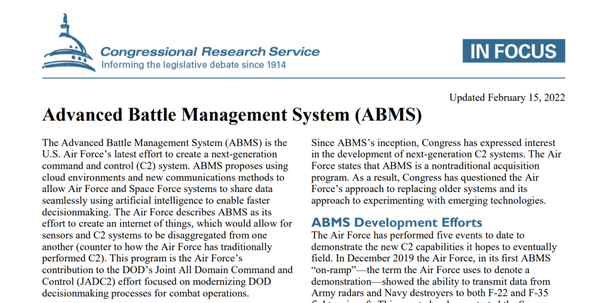 美国空军「先进作战管理系统（ABMS）」最新发展介绍（2022年） - 知乎
