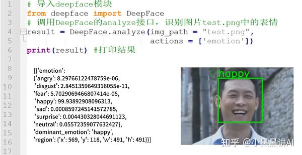 基于DeepFace和opencv，识别并分析视频中人物的面部表情 - 知乎