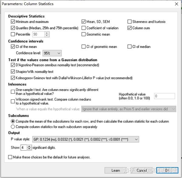 如何使用graphpad进行常用统计学分析 - 知乎