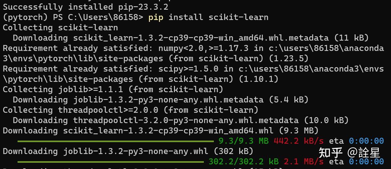 conda在pytorch环境下，下载sklearn包 - 知乎