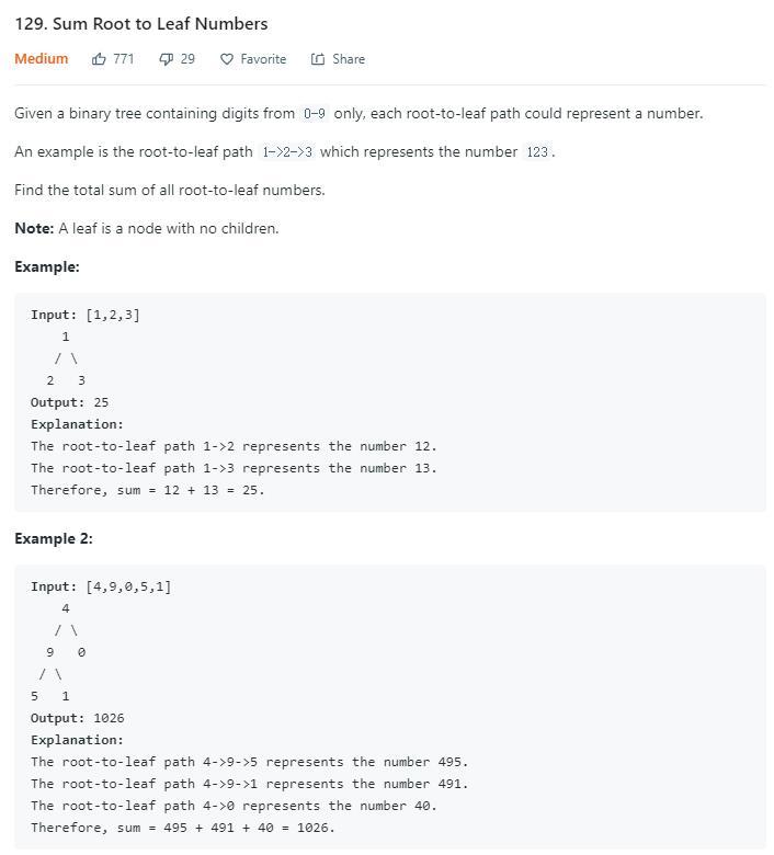 129. Sum Root to Leaf Numbers - 知乎