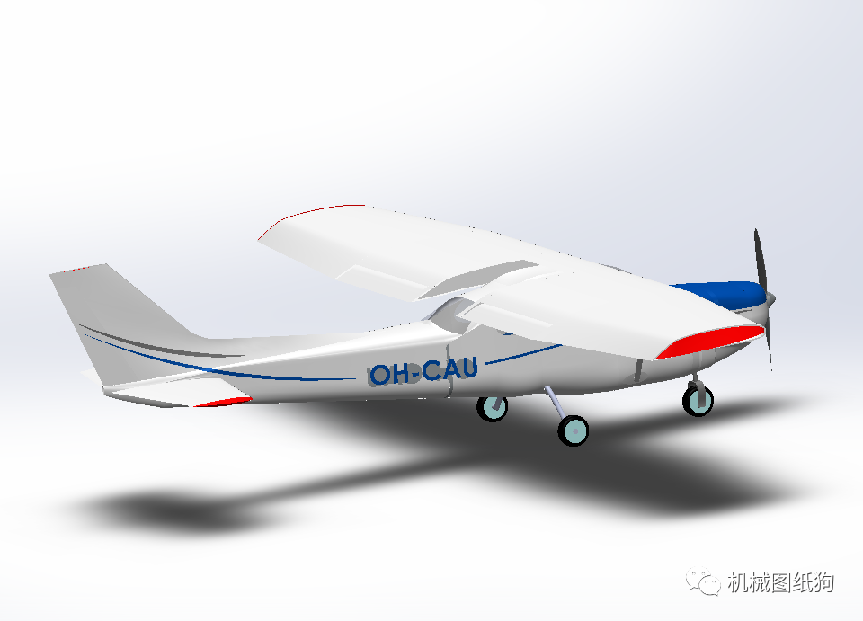 【飞行模型】cessna-172小型飞机简易模型3D图纸 Solidworks设计 - 知乎