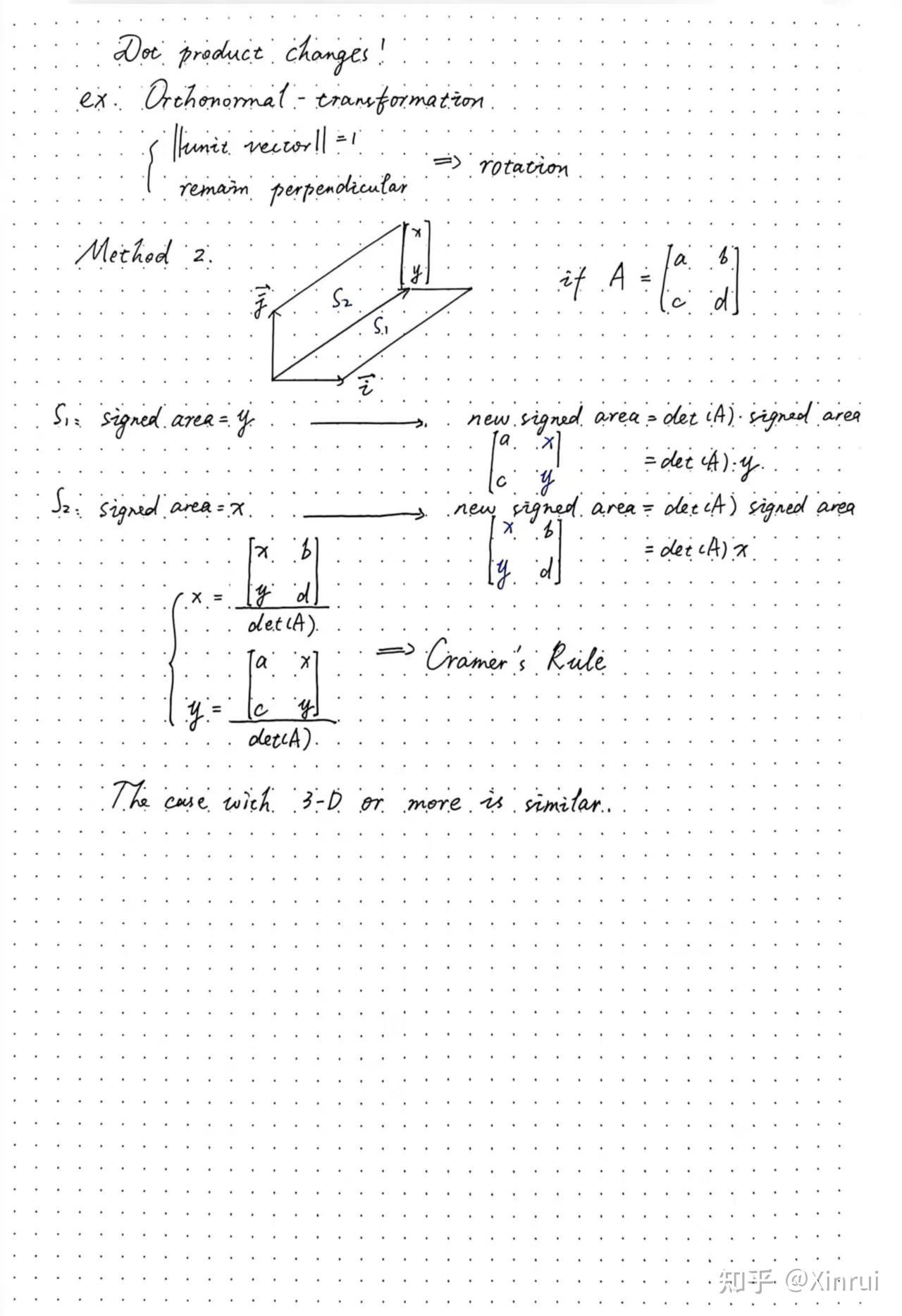 Essence of Linear Algebra--by 3Blue1Brown笔记总结 - 知乎