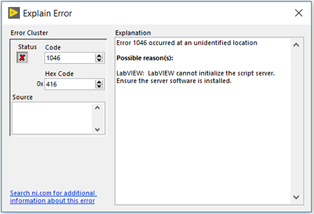LabVIEW使用MathScript Node或MATLAB脚本时出现错误1046 - 知乎