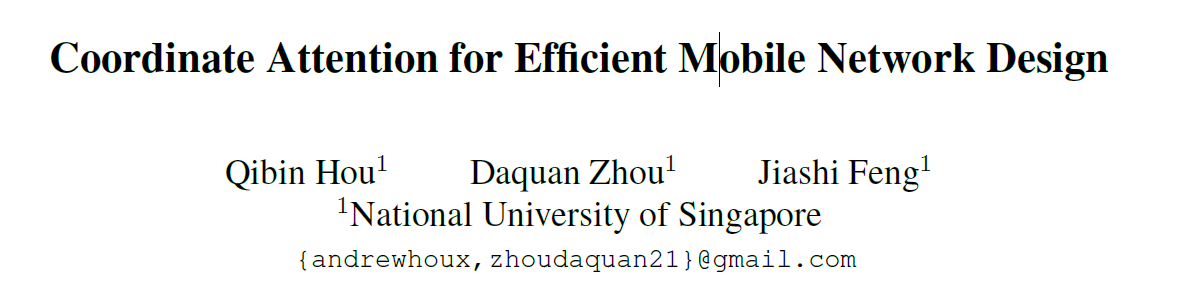 CoordAttention - 知乎