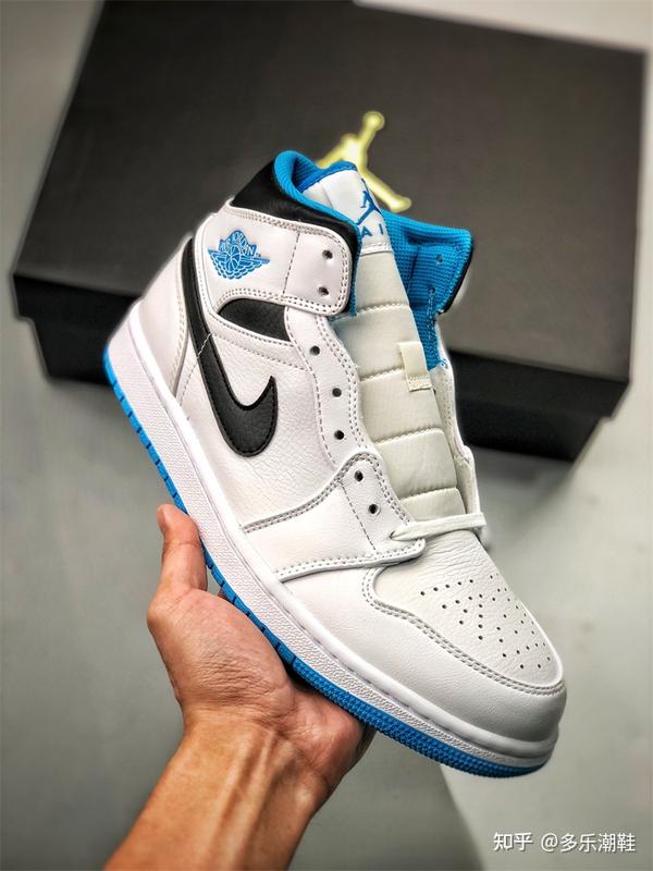 乔丹/Air Jordan 1 Mid"Laser Blue"激光蓝 AJ1 乔1 中帮百搭休闲运动板鞋-多乐潮鞋 - 知乎